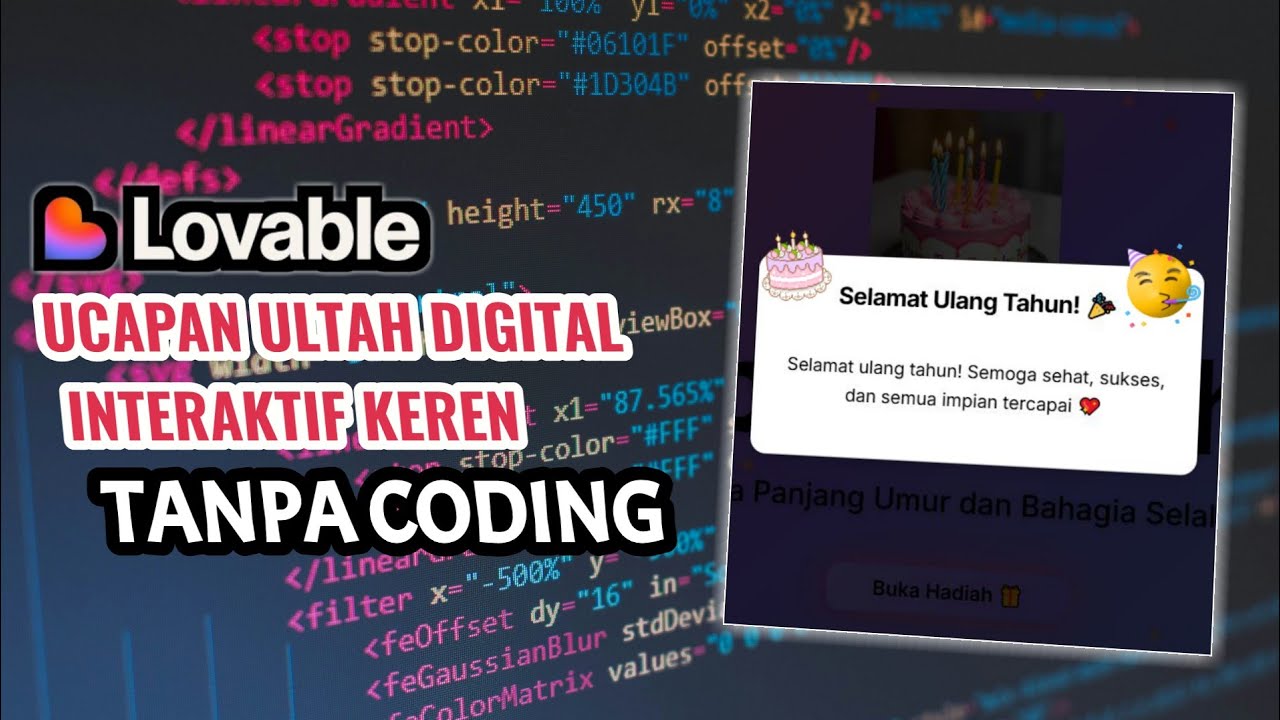 Website Ucapan Ulang Tahun Digital Interaktif AUTO Jadi Tanpa Coding - YouTube