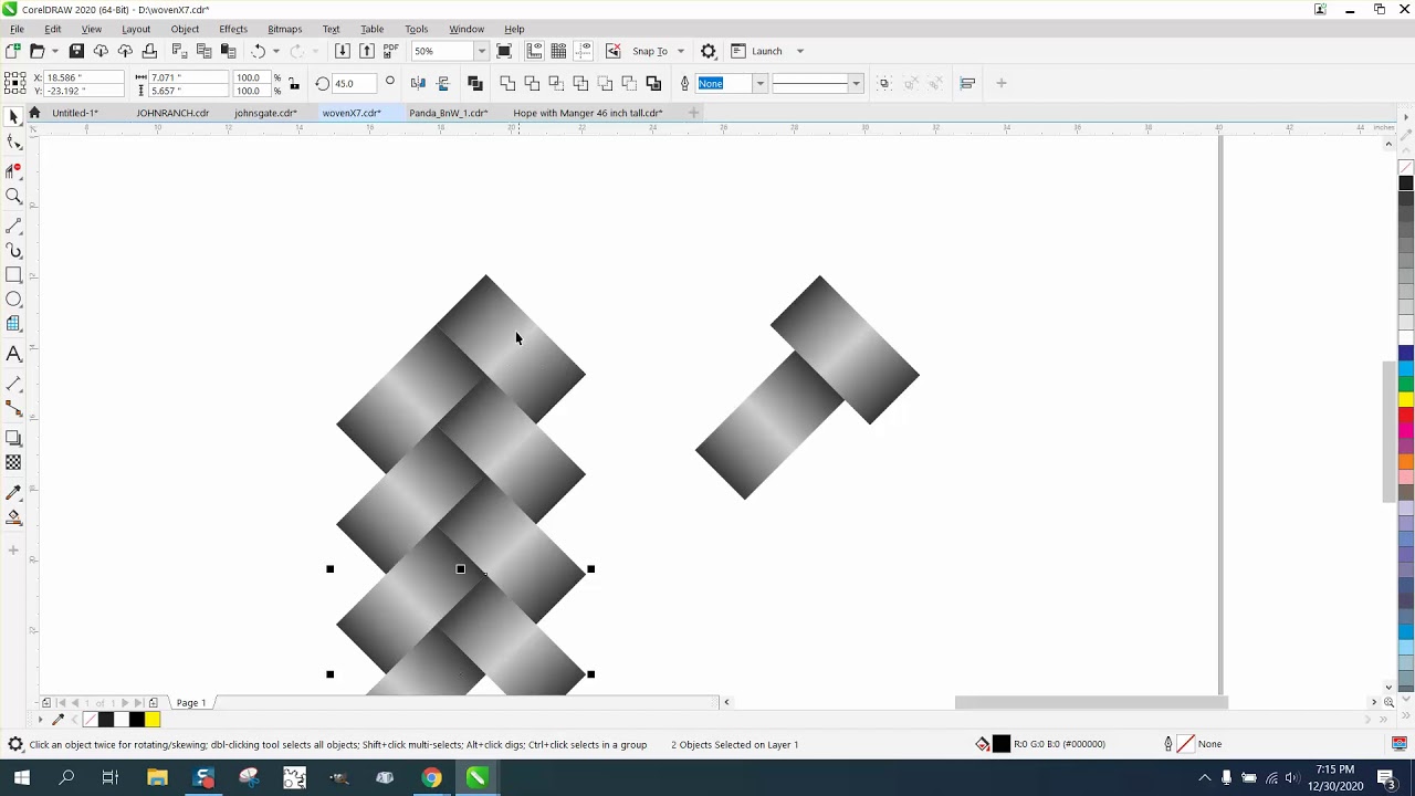 Corel Draw Tips & Tricks 3D Woven Patterns - YouTube