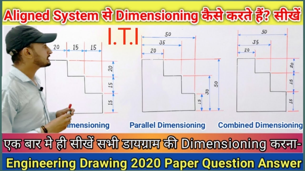Aligned System Of Dimensioning | Drawing | Iti | Dimensioning | विमांकन ...