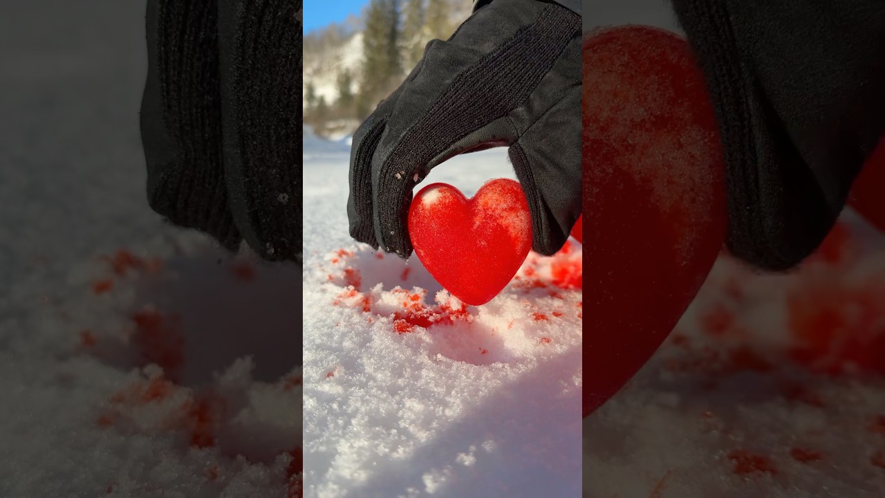 Have you EVER seen a PERFECT RED SNOWBALL HEART like THIS?!? #shorts ...