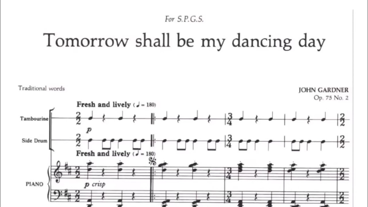 John Gardner | Tomorrow shall be my dancing day (with score) - YouTube