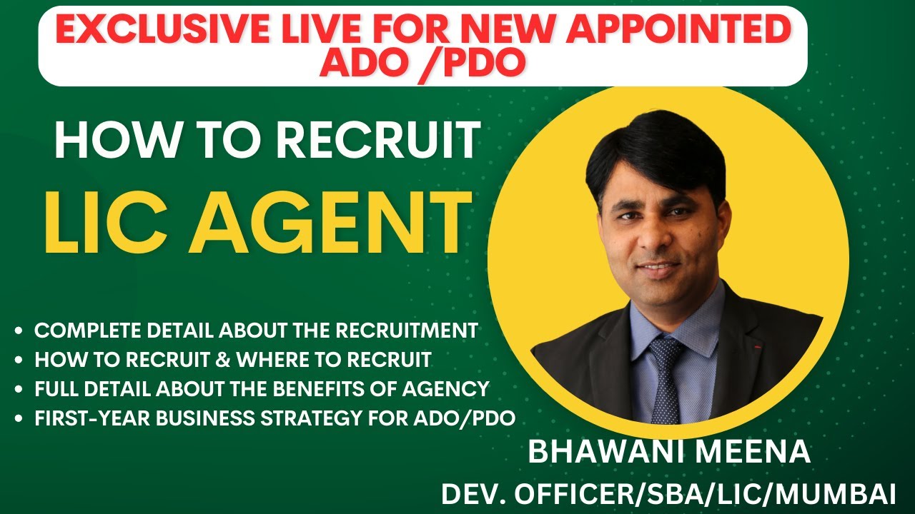 LIC New ADO Training Session-1 // HOW TO RECRUIT LIC AGENT # ...