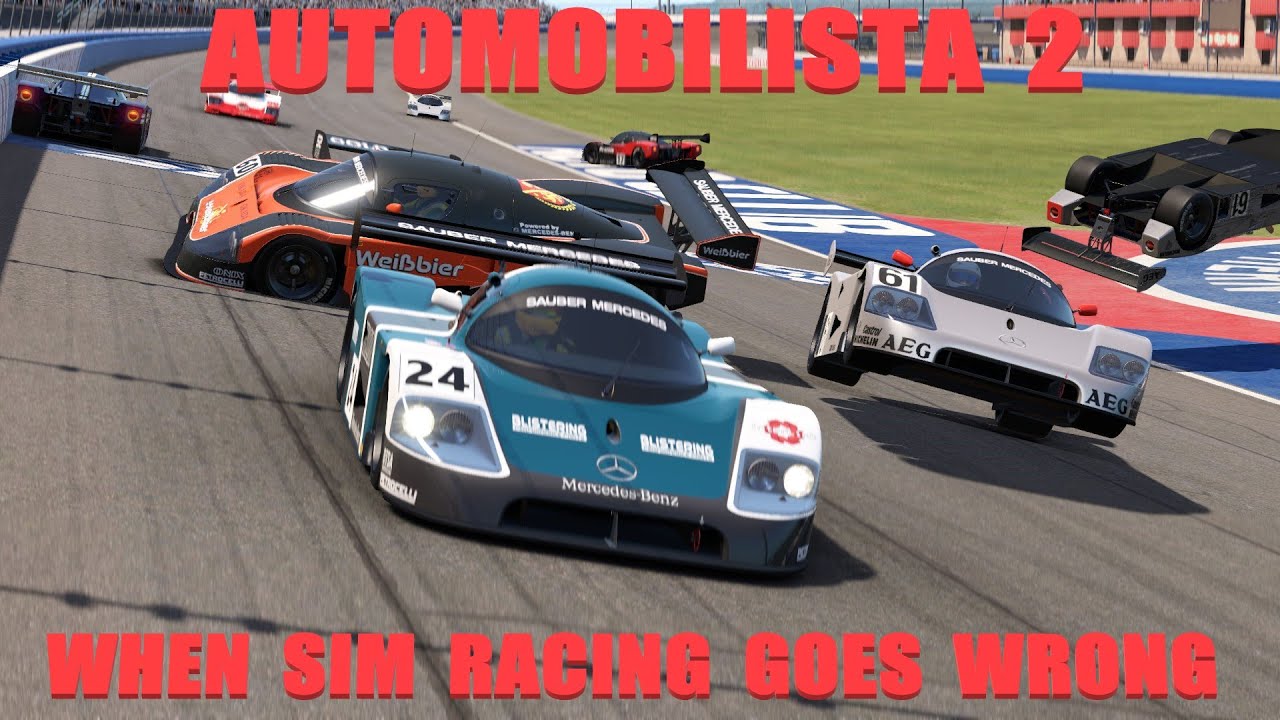 Crash compilation when sim racing goes wrong vol4 AMS2 - YouTube