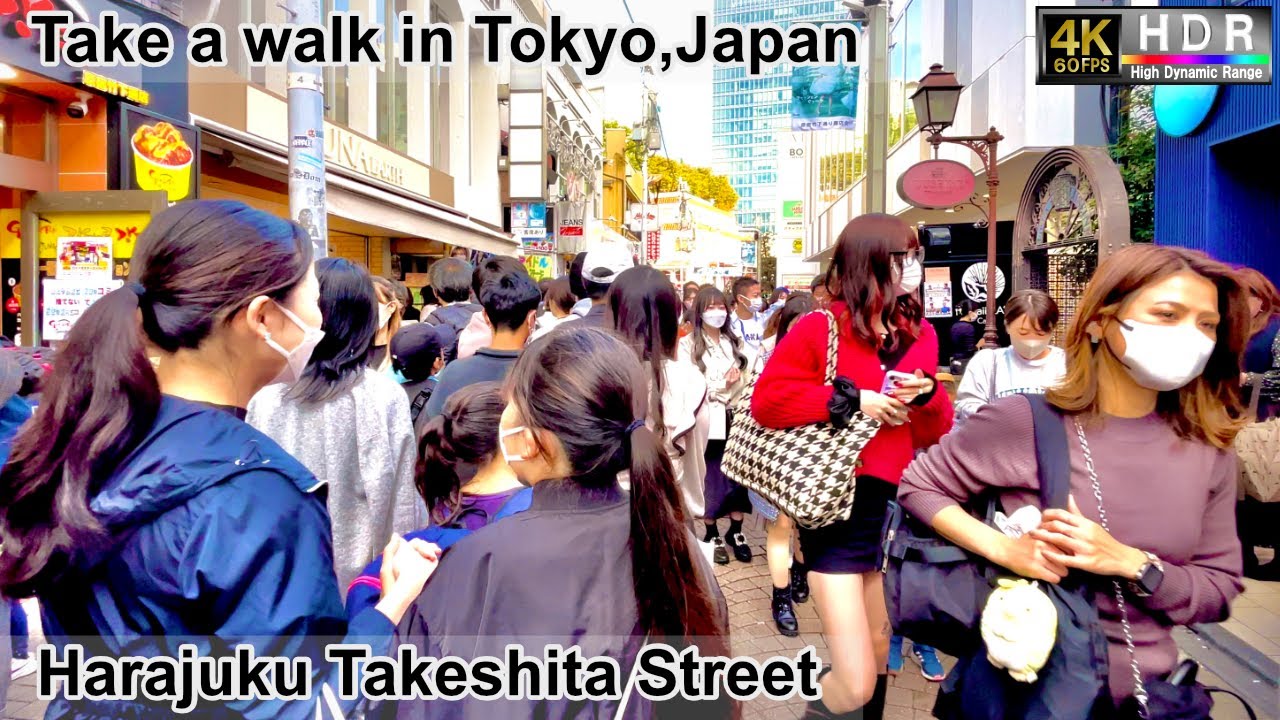 4K 60fps HDR// Take a walk in Tokyo, Japan,Omotesando St.→Harajuku ...
