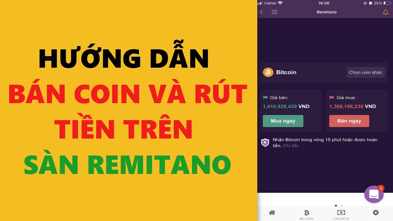 Hướng dẫn bán coin và rút tiền trên sàn Remitano -achi kiếm tiền online - YouTube