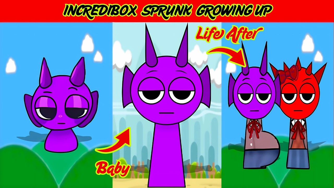 Sprunki Growing Up Full Characters | Color WOW - YouTube