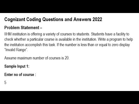 Cognizant Python Coding Question - 9 and Answer 2022 #cognizant #python ...