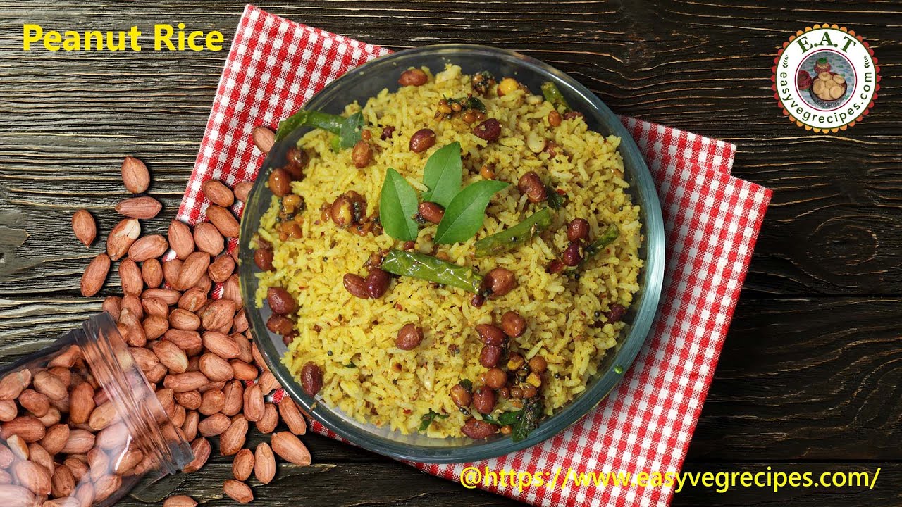 peanut rice recipe | how to make peanut rice | how to make groundnut ...
