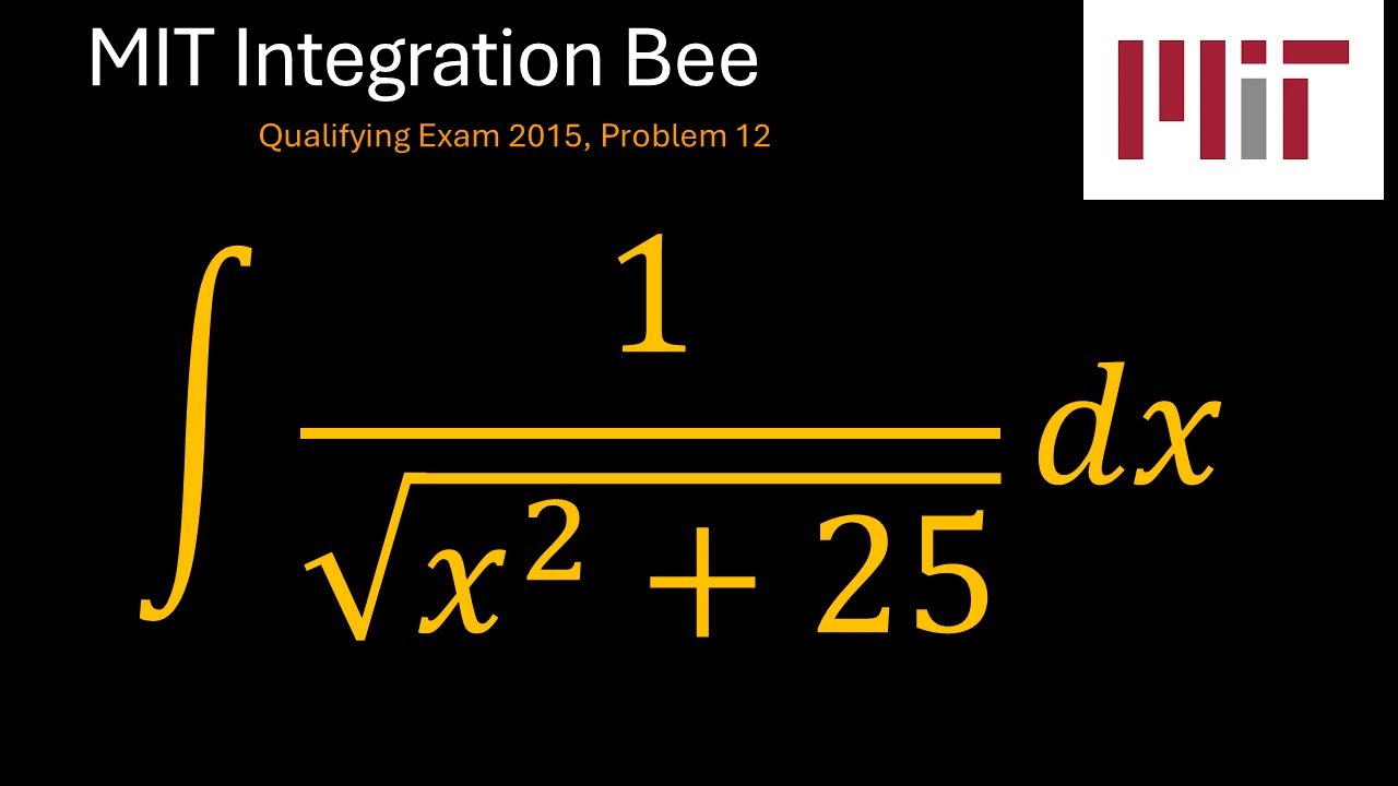 MIT 2015 Integration Bee Qualifying Exam, Problem 12 - YouTube