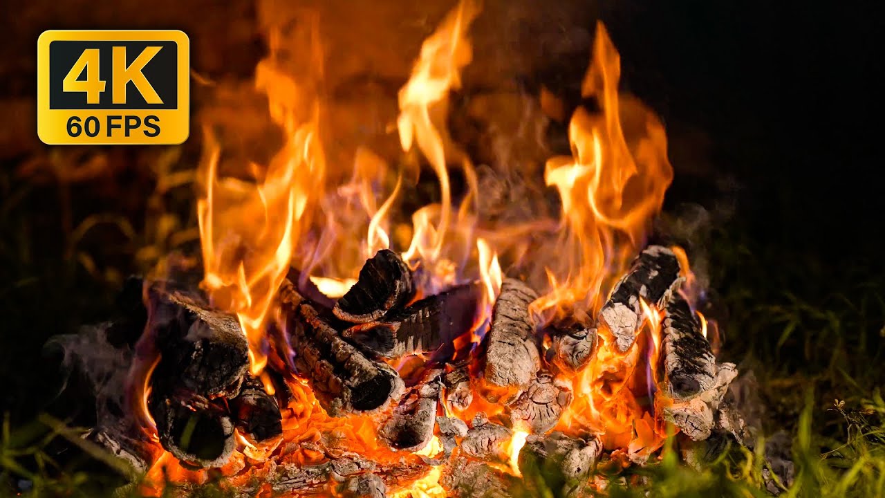 🔥 Cozy Fireplace 4K (12 HOURS). Fireplace with Crackling Fire Sounds ...