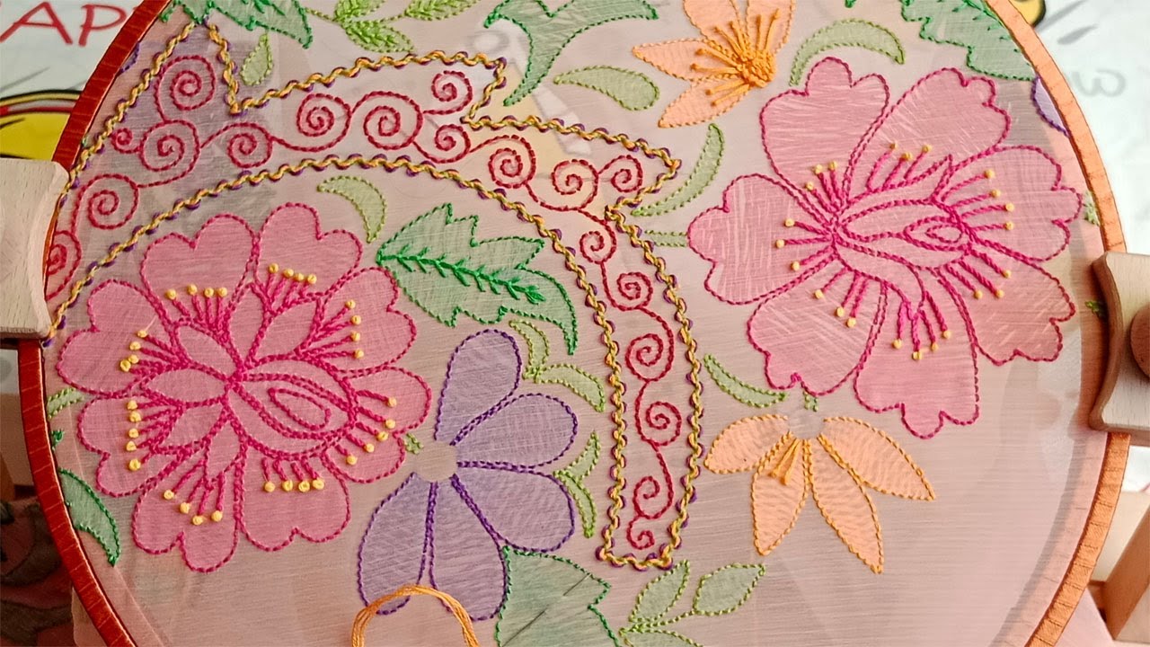 Shadow Work hand Embroidery Design, Hand Embroidery Stitches For ...