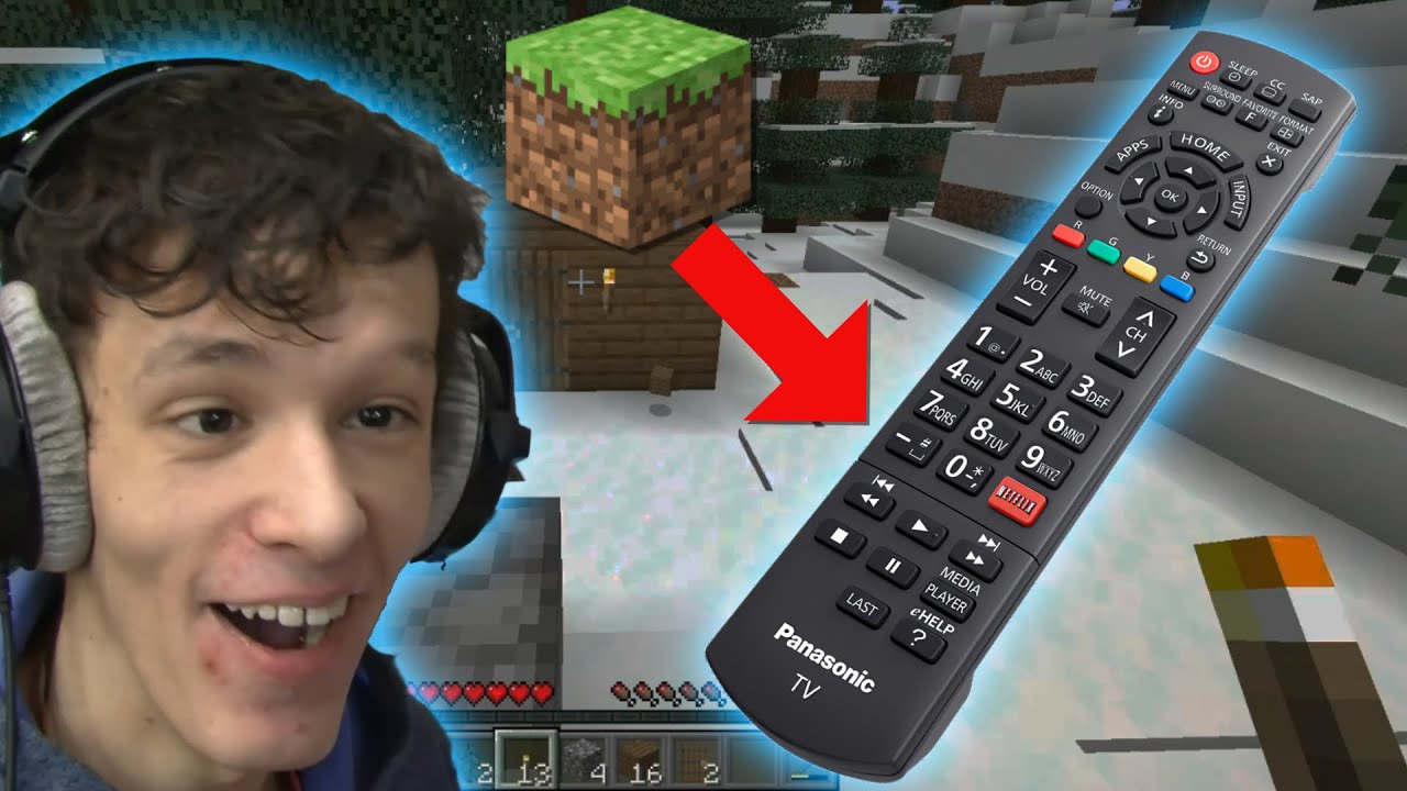 My Worst Idea Yet (Playing Minecraft With a TV Remote) - YouTube