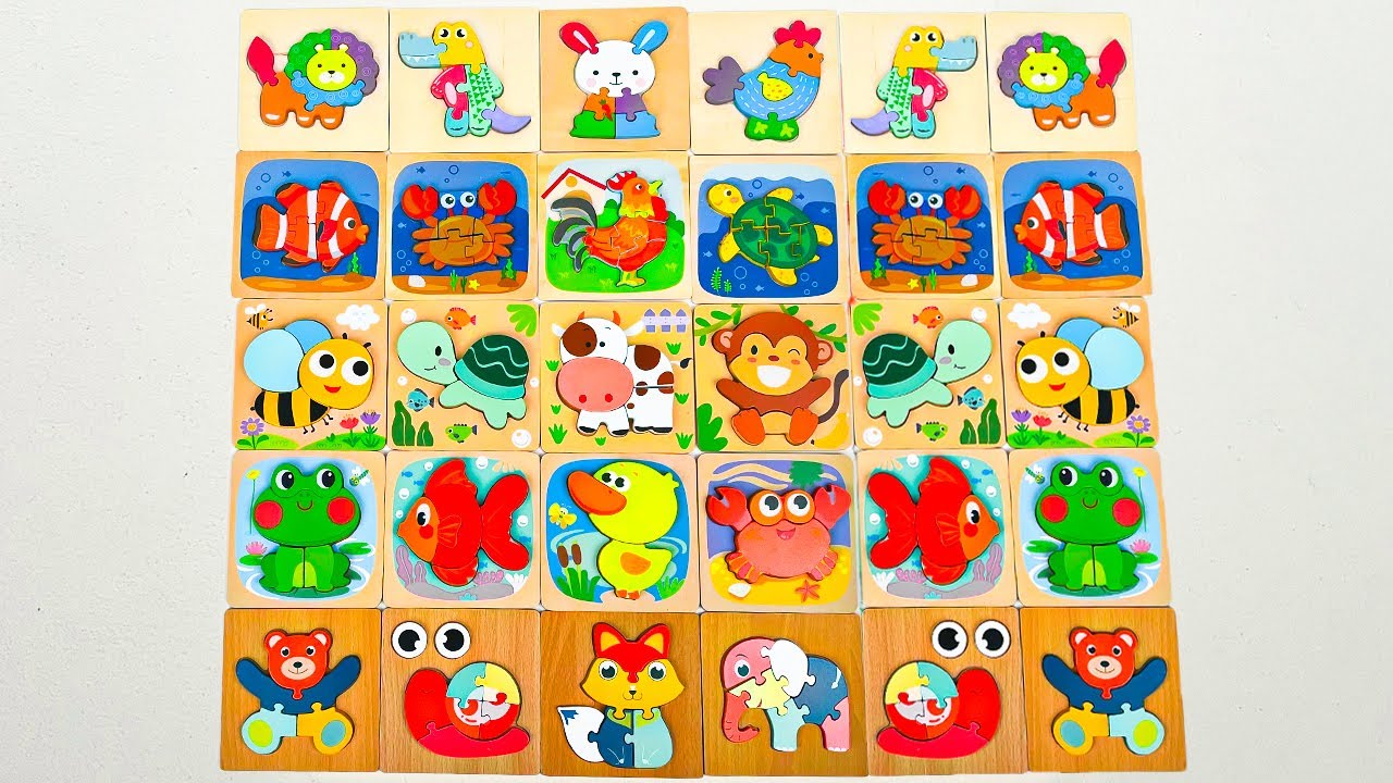 Best Learn Shapes with Animals Shape Matching Puzzle | Preschool ...