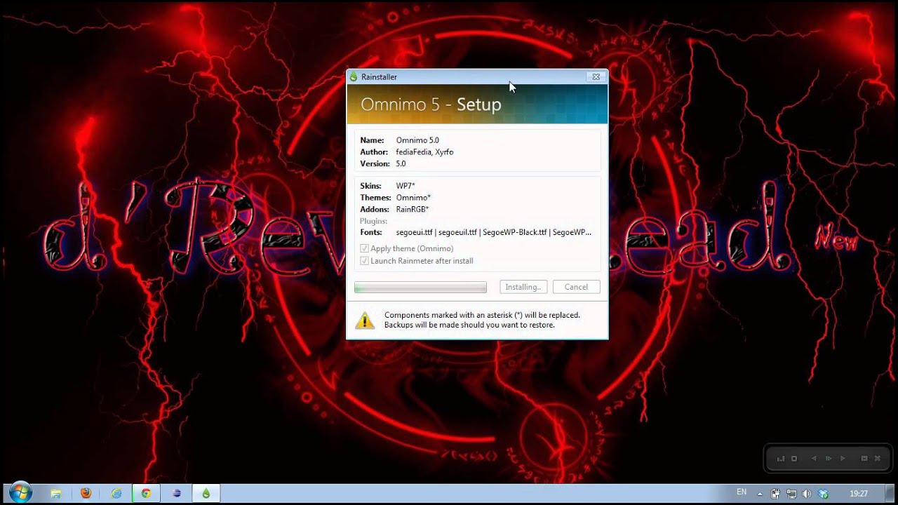 How to instal rainmeter and theme omnimo 5 - YouTube