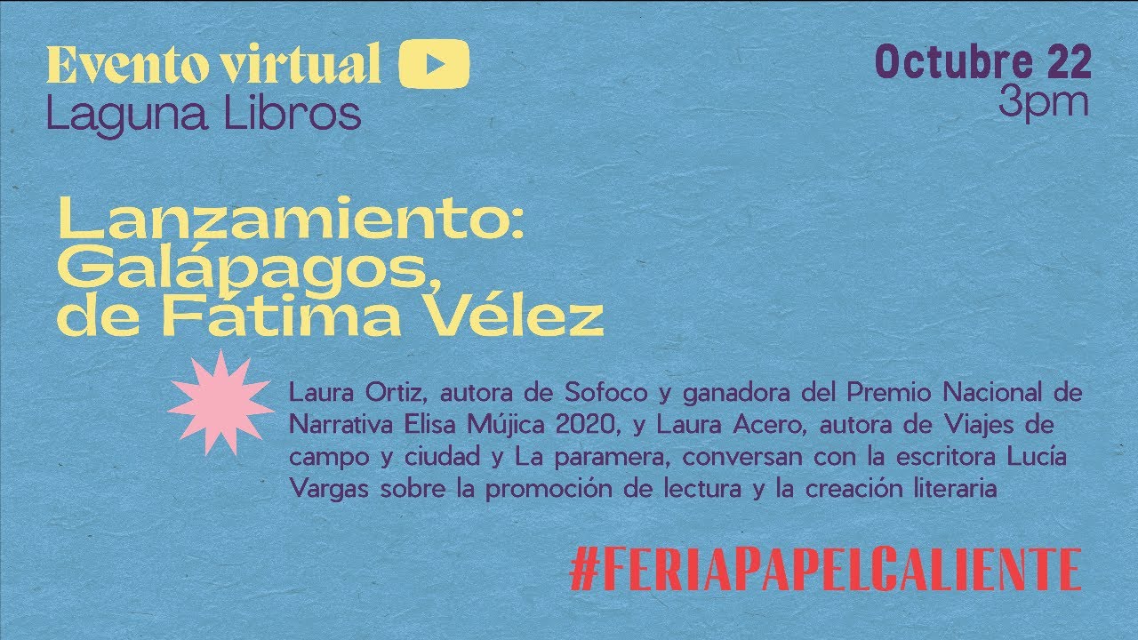 Lanzamiento: Galápagos, de Fátima Vélez - YouTube