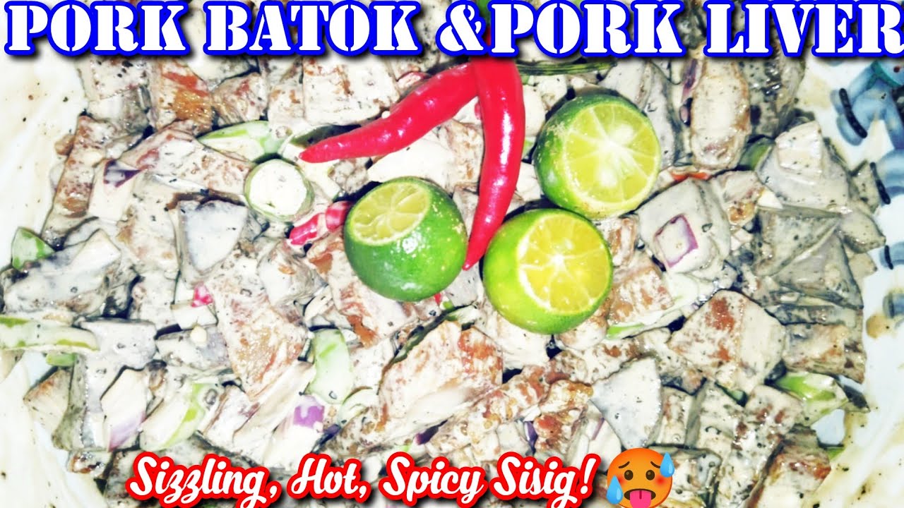 SIZZLING CRISPY PORK SISIG WITH PORK LIVER • HOW TO COOK PORK SISIG 😋 ...