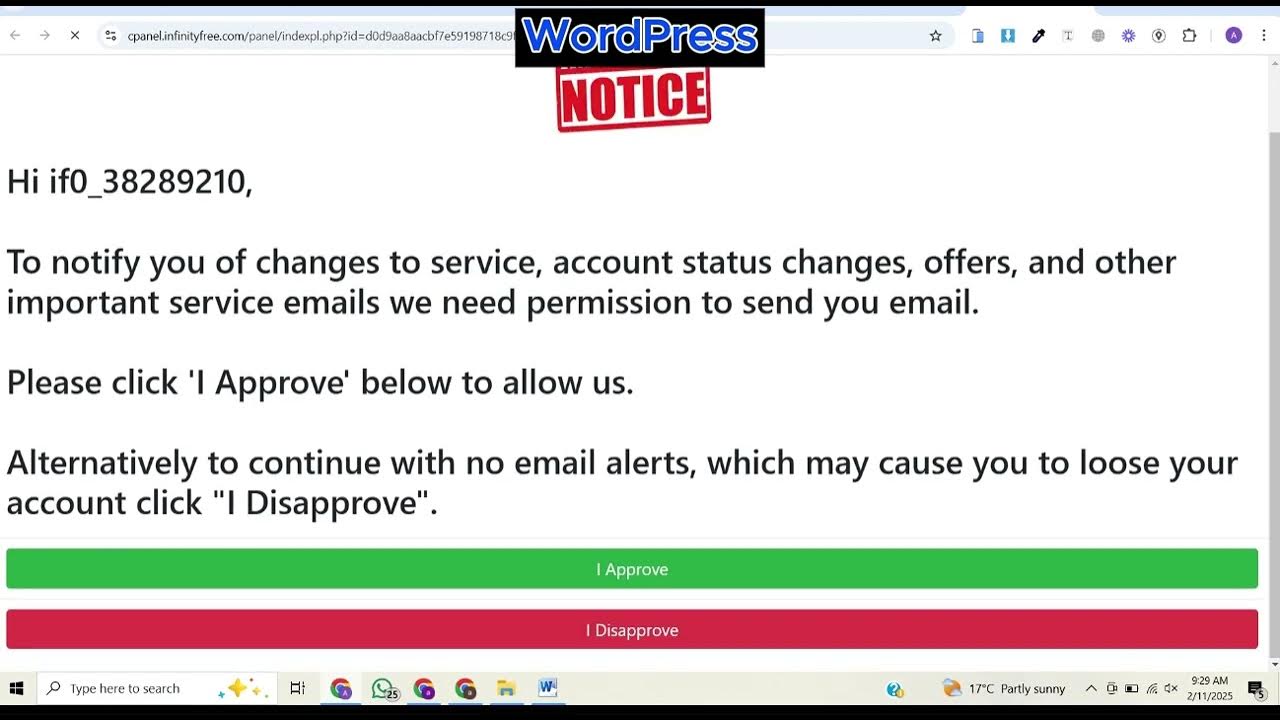 Infinity Free Web Hosting - How to Create WordPress Website With Infinity Free - YouTube