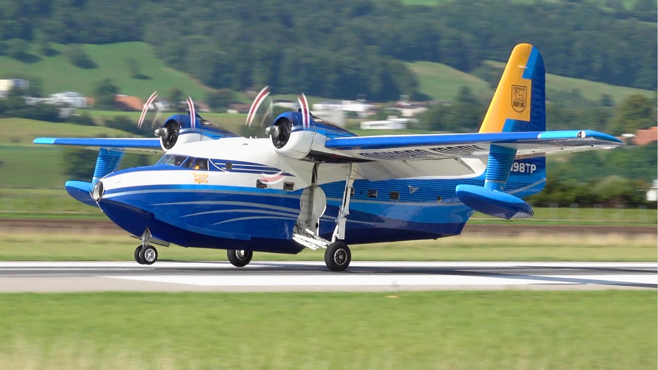 Legendary Grumman Hu 16 Albatross N98tp Landing And Take Off In Bern 6222