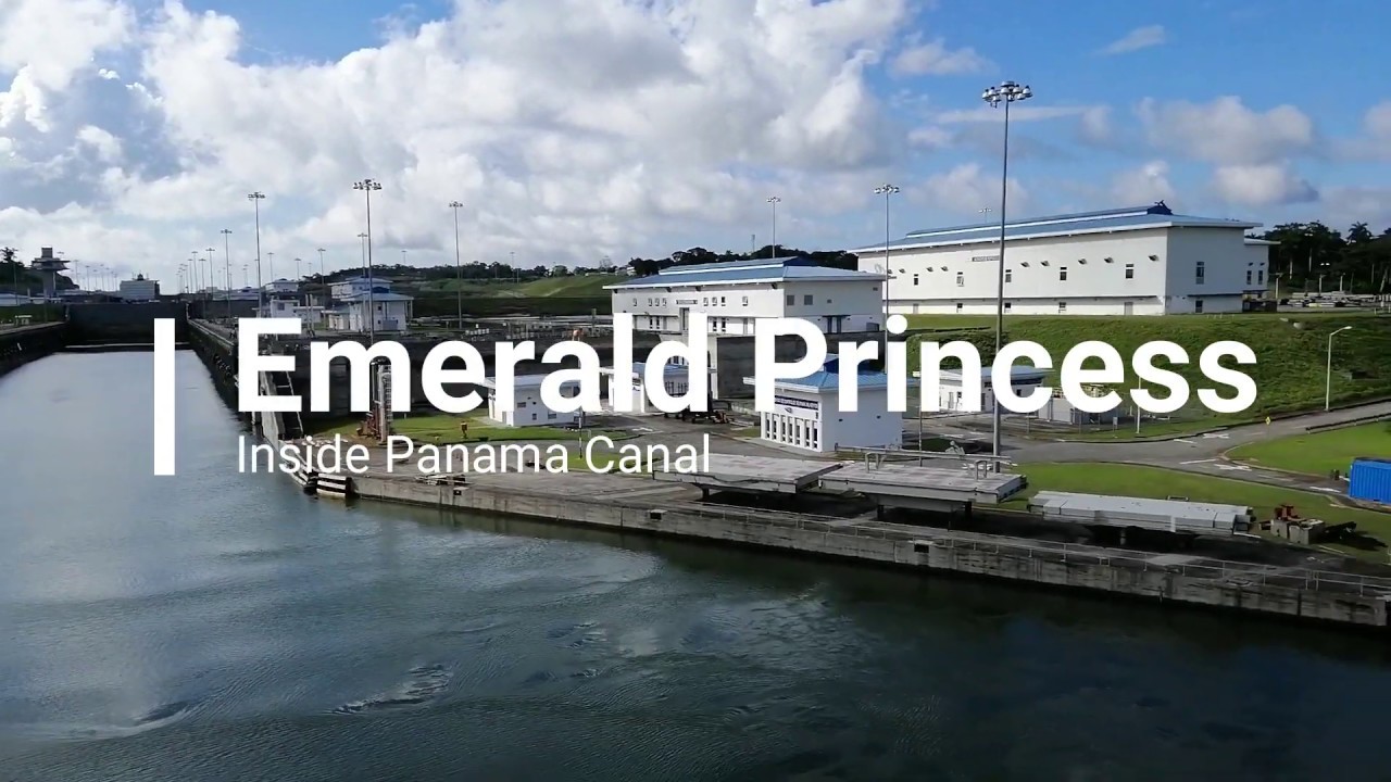 Emerald princess inside Panama Canal - YouTube