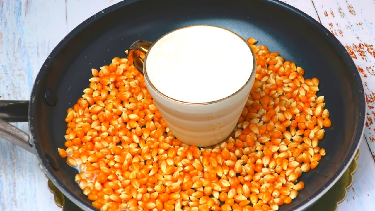 If you have some milk at home you can make this popcorn recipe - YouTube