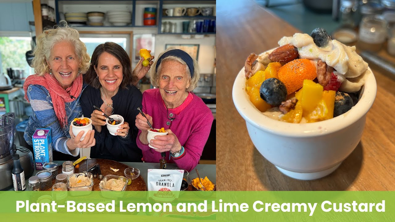 Plant-Based Lemon and Lime Creamy Custard with Oatmeal and Palette ...