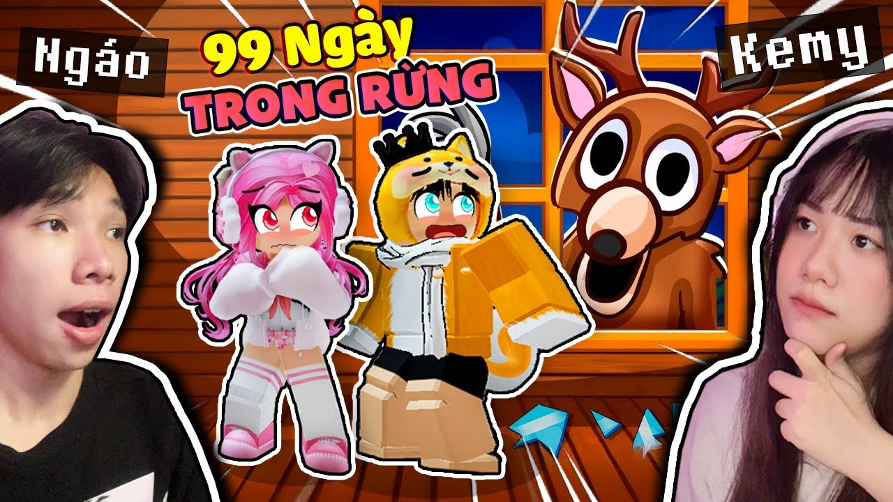 Ngáo Và Kemy Thử Thách Sinh Tồn 99 ĐÊM TRONG RỪNG Siêu Nguy Hiểm Roblox ...