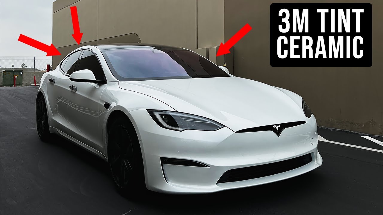 TINTING My New Tesla Model S | CERAMIC UV + WINDSHIELD - YouTube