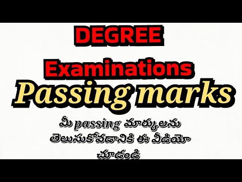 Degree Examination passing marks explained 💯 - YouTube