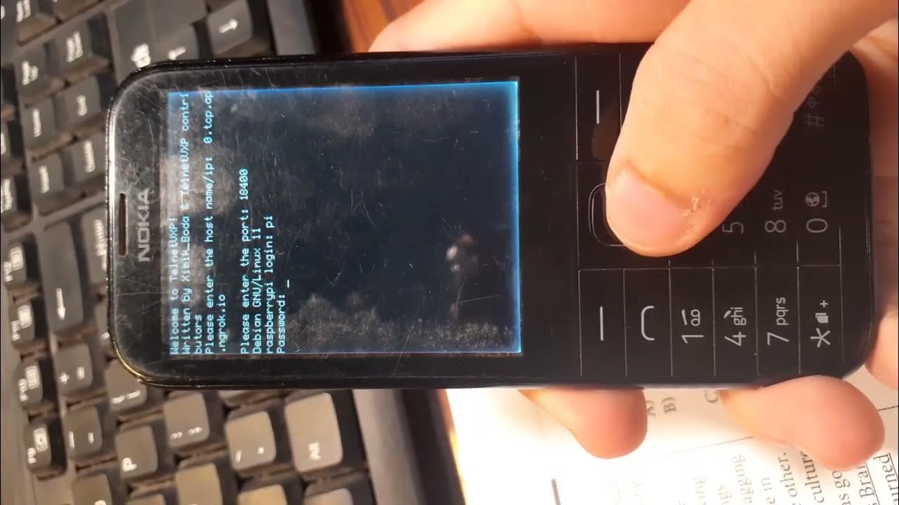 Nokia telnet to Raspberry Pi - YouTube