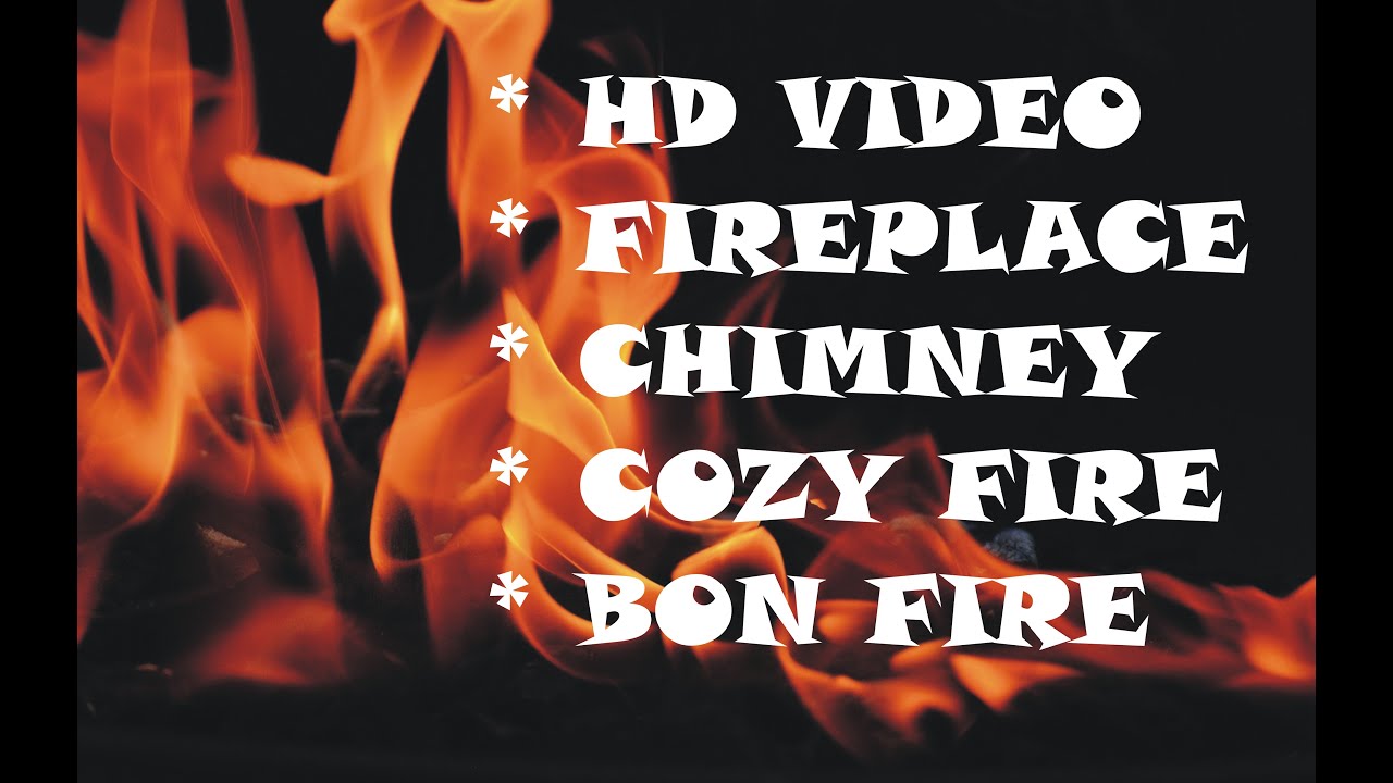HD VIDEO Fireplace video with crackling sound of fire with wind sound ...