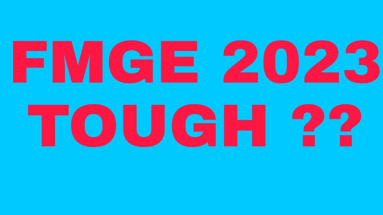 FMGE 2023 | TOUGH OR EASY PAPER | #fmge #exam #paper - YouTube