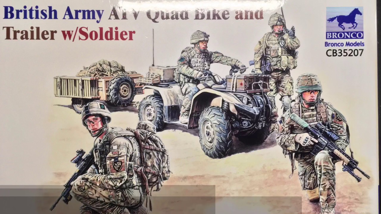 Bronco British Army ATV and Trailer with Soldiers Inbox Review - YouTube