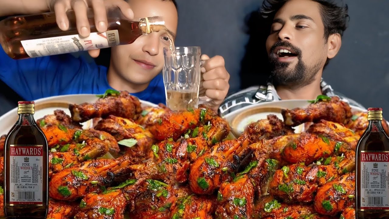 Tandoori Chicken Leg Piece And | Alcohol Cooking With Eating Show ...