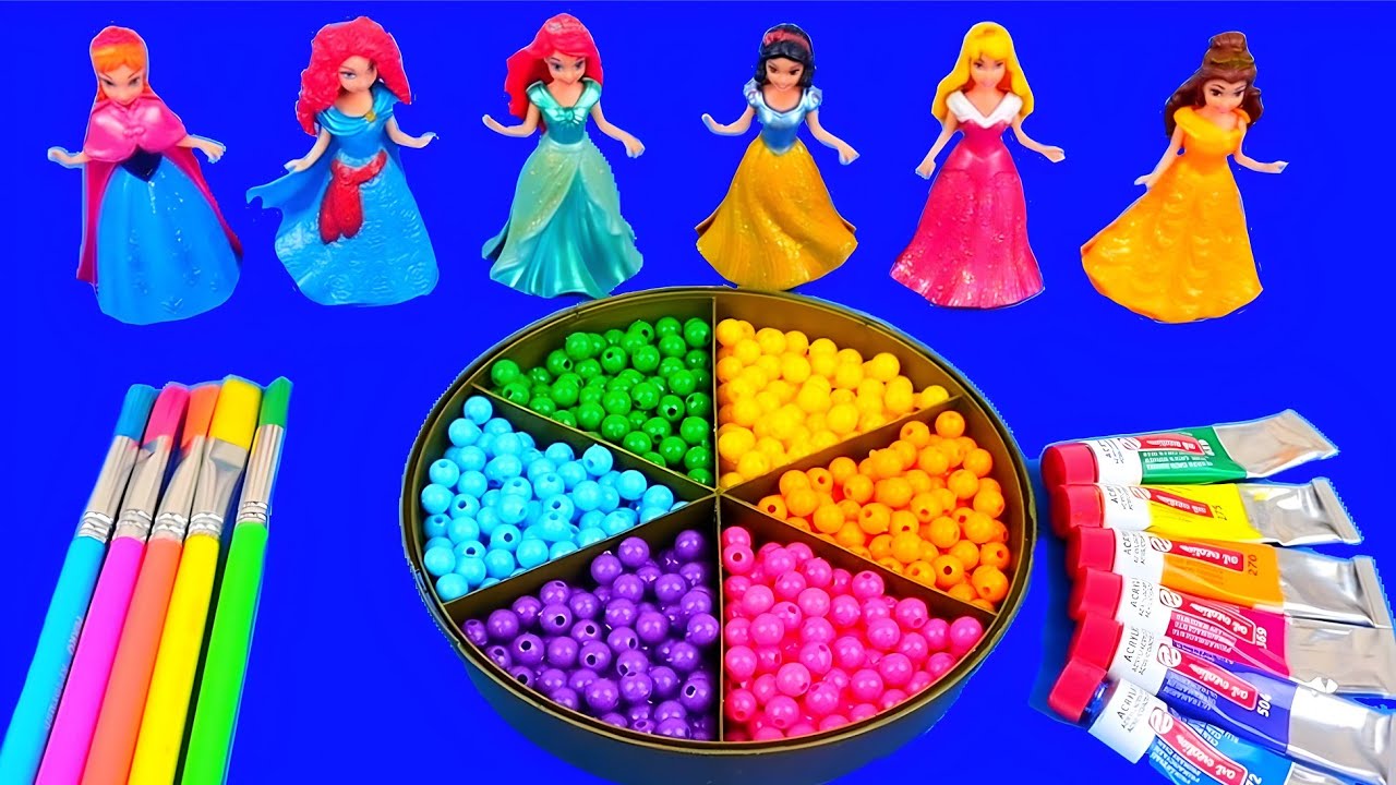 Satisfying Video | DIY How to make Rainbow Slime Candy Frozen Elsa Disney Princess Cutting ASMR ...