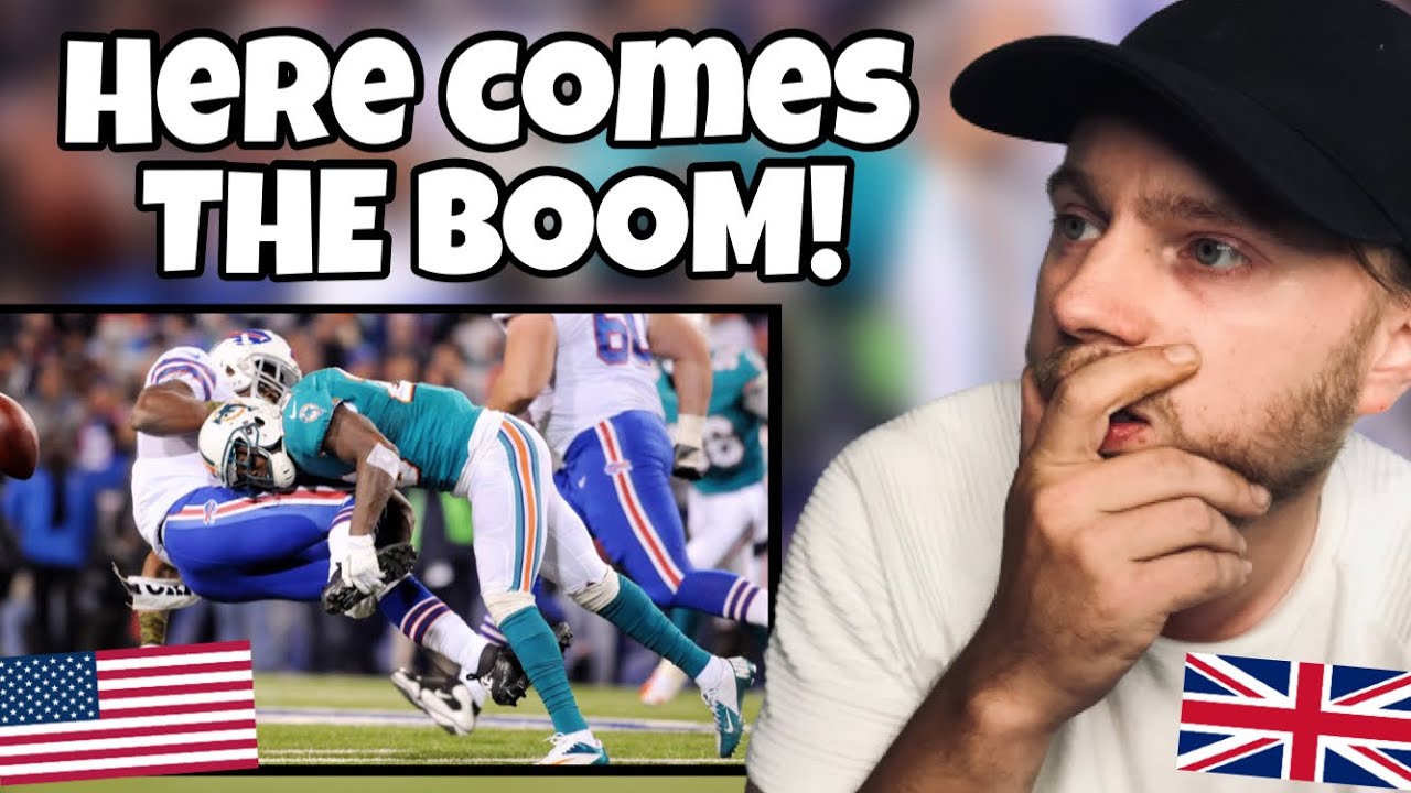 BRIT REACTS to BIGGEST FOOTBALL HITS EVER | HERE COMES THE BOOM - YouTube