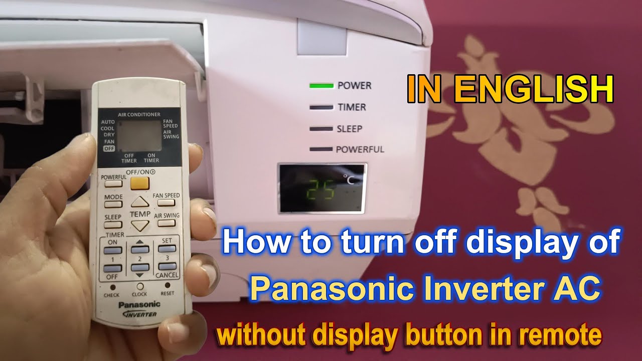 How to Switch Off Display on Panasonic AC | Easy English - YouTube
