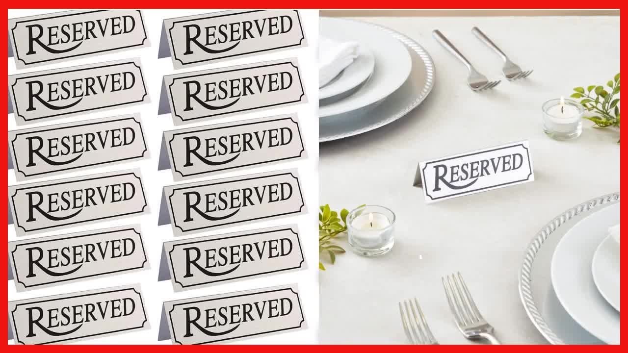 Great product - 12 Pack Small Metal Reserved Table Signs for ...