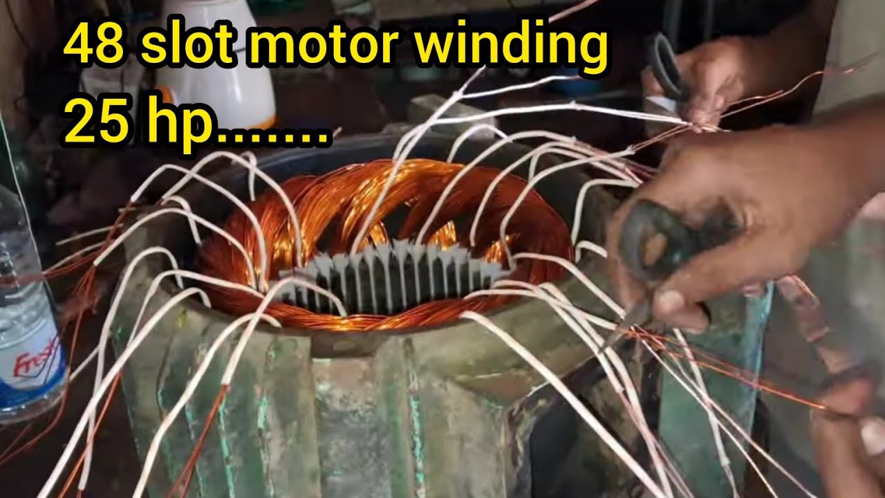 3 phase 25 hp 1440 rpm motor rewinding | full winding & Diagram | how ...