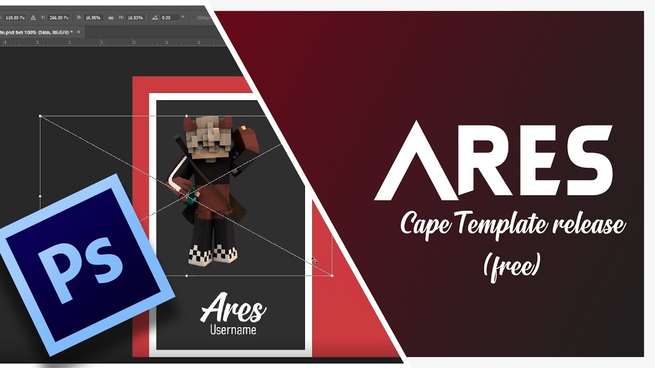 How to Make Good Custom Minecraft Capes in Photoshop (Free) - YouTube