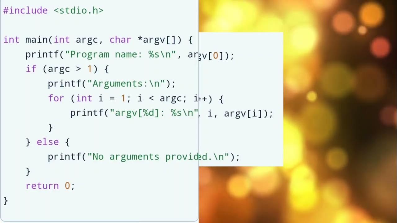 CS3251 UNIT 5 command line argument in c - YouTube