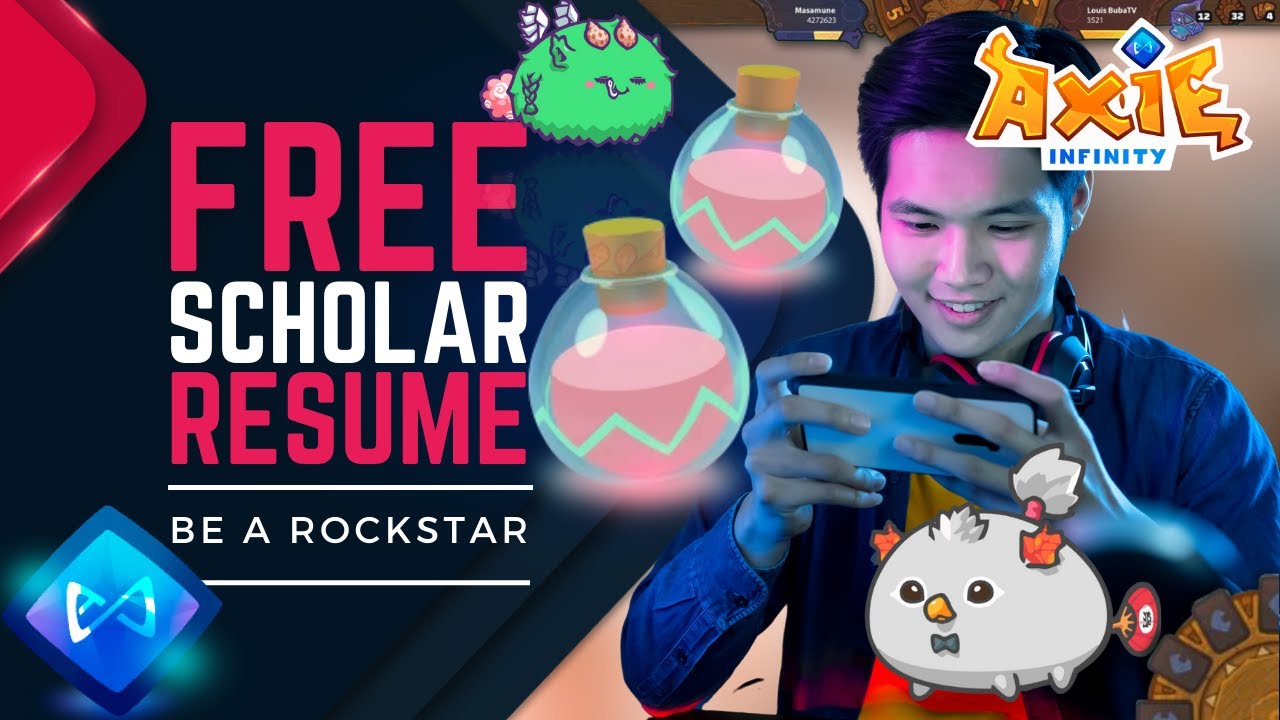Axie Infinity FREE Resume Template for the Rockstar Scholarship using ...