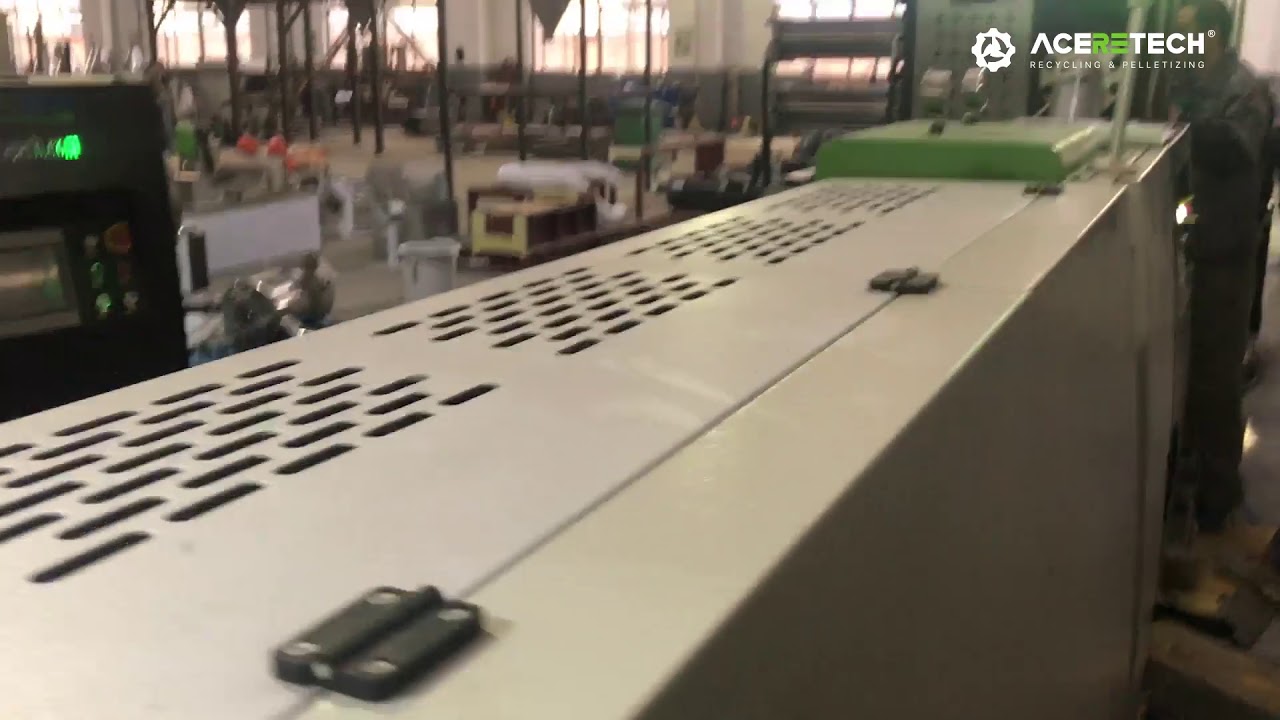 PTT filaments recycling and granulating machine - Aceretech - YouTube