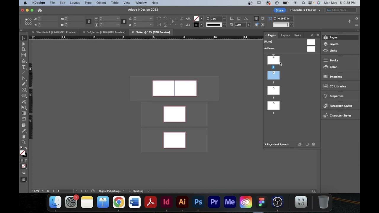 How to Create a Horizontal Fold Event Invitation in Adobe InDesign ...