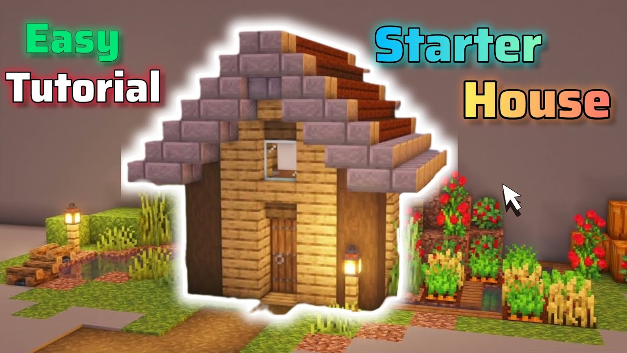 Easy and Simple Starter House [MINECRAFT] Easy Tutorial - YouTube