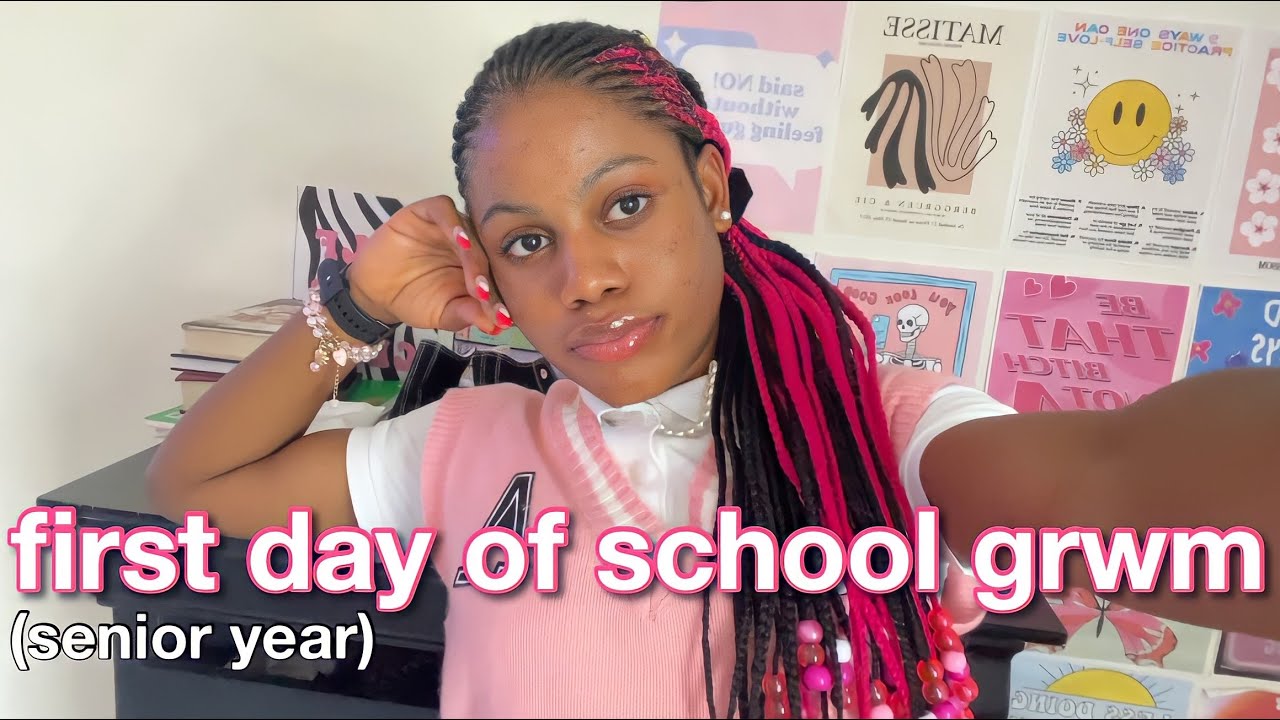 FIRST DAY OF HIGH SCHOOL GRWM *senior year* - YouTube