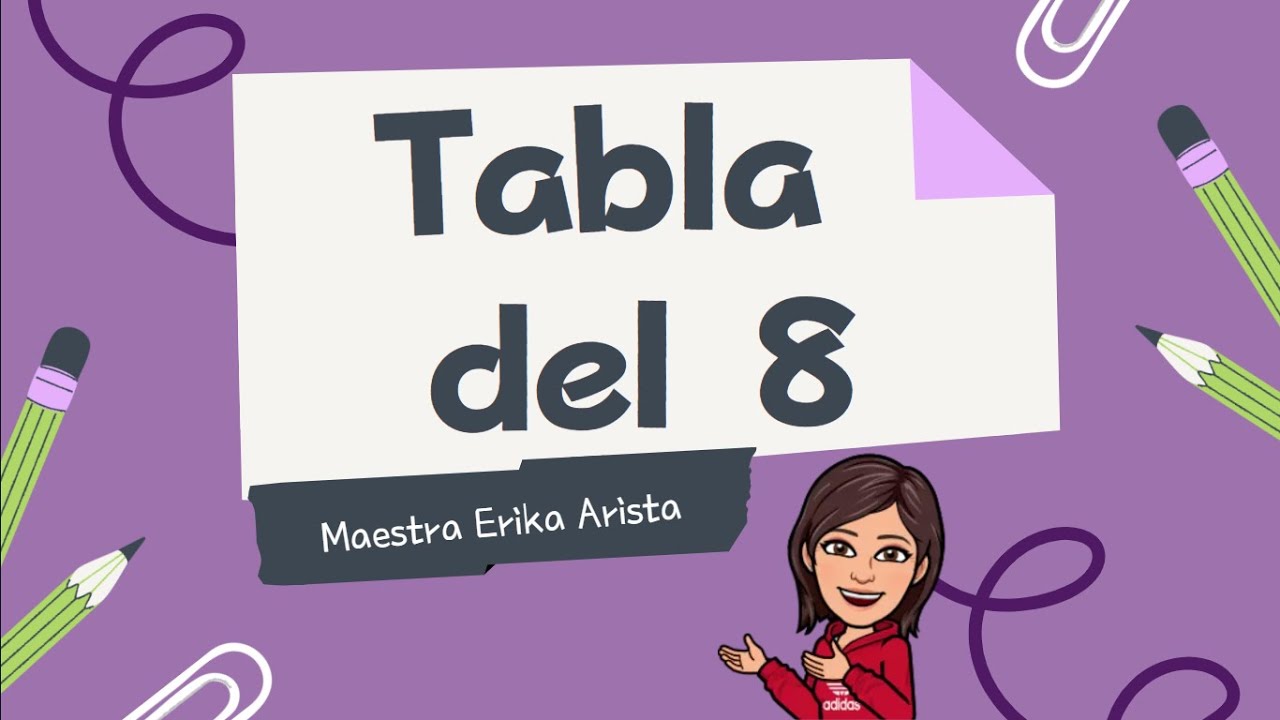 La tabla del 8 para niños. Aprender a multiplicar con rimas. - YouTube