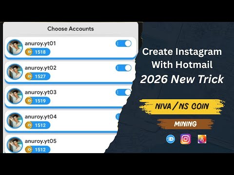 Create Instagram Account with Hotmail/Outlook | New Method 2026 | 100% Working | Niva | NS Coin