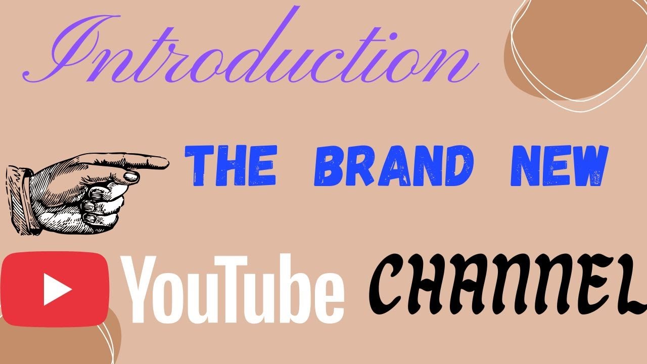 Introduction to my channel - YouTube