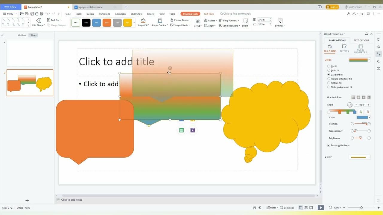 How to insert callout in wps presentation - YouTube