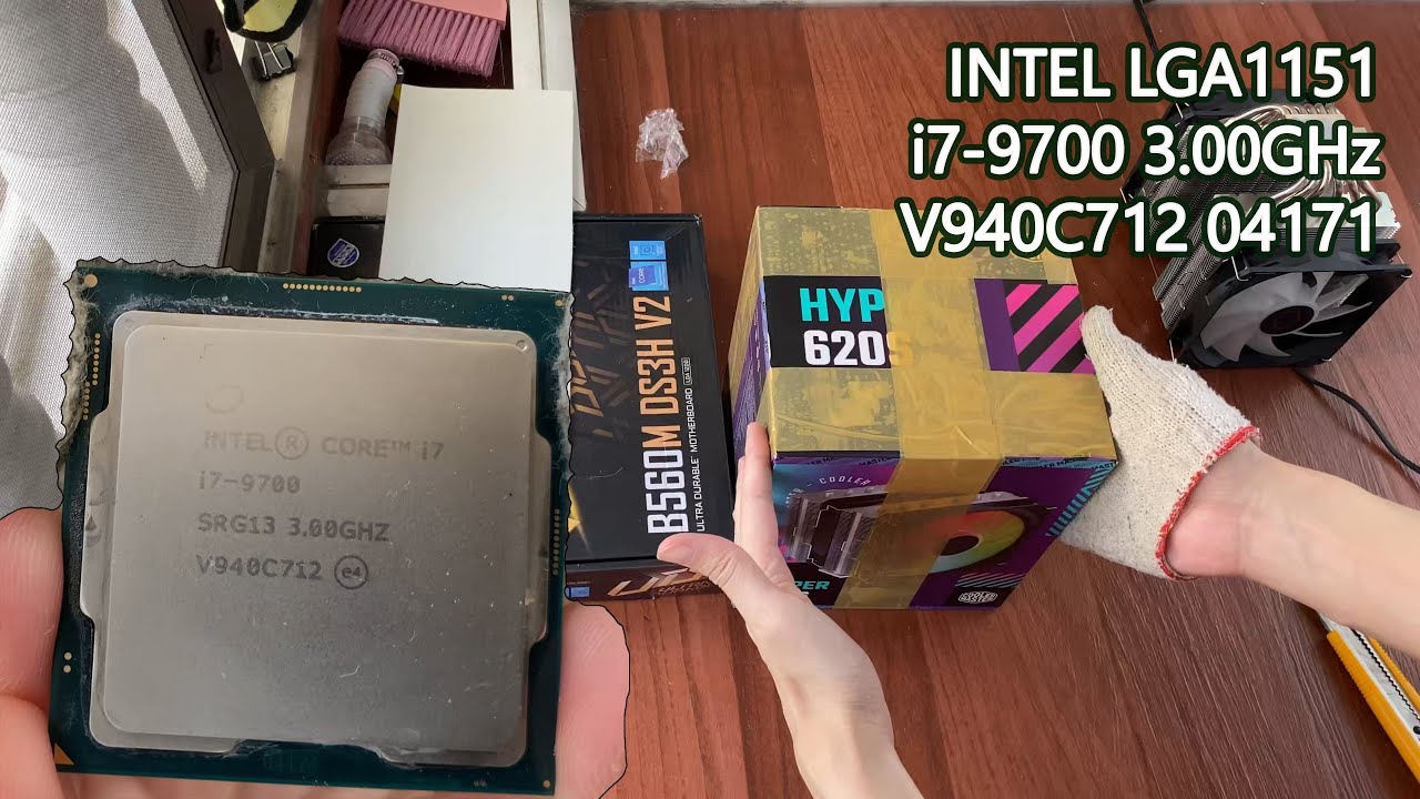 Packing CPU i7-9700 3.00GHz - V940C712 04171 - YouTube